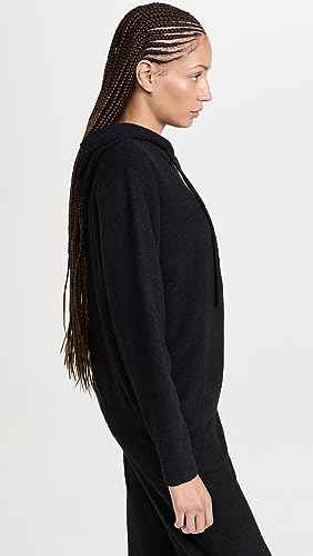 Eberjey Women's Boucle Hoodie, Black, S