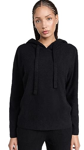 Eberjey Women's Boucle Hoodie, Black, S