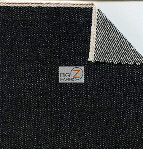 Assorted/Japanese Selvedge Denim Fabric by The Yard DIY Fashion Apparel Jeans Acceossories (Assorted Black (Cone Stretch Denim USA Red Selvage))