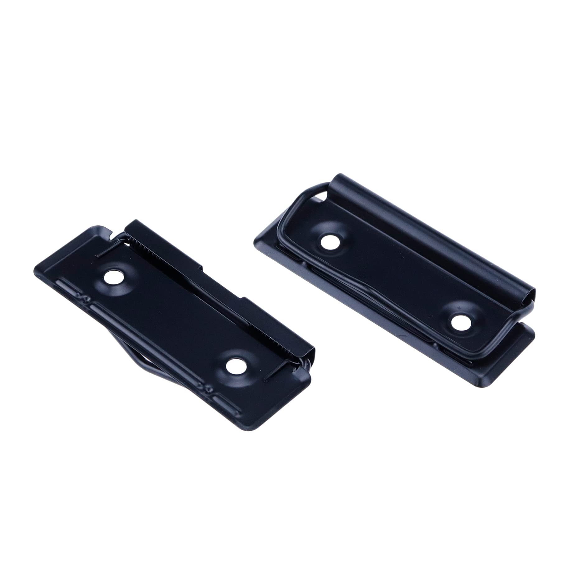 Wealrit 10 pcs Clipboard Clips,Mountable Clipboard Clips with Rivets,Stainless Steel Clipboards Hardware with Rubber Grip and Pen Clip, 2.8 Inch Length,Black
