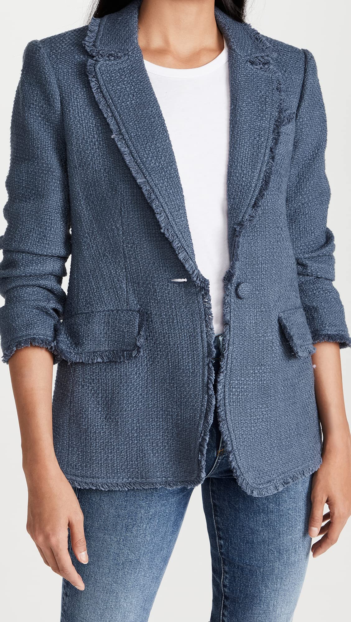 Cinq a Sept Women's Tall Size Boucle Khloe Blazer, Shadow, 4