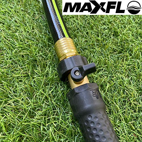 Heavy Duty Brass Hose Shut Off Valve 2 Pack | Garden Hose Connector | Water Hose Valve Shut Off | Shutoff Valve | 4 Extra Pressure Washers | Fits All Standard Hoses