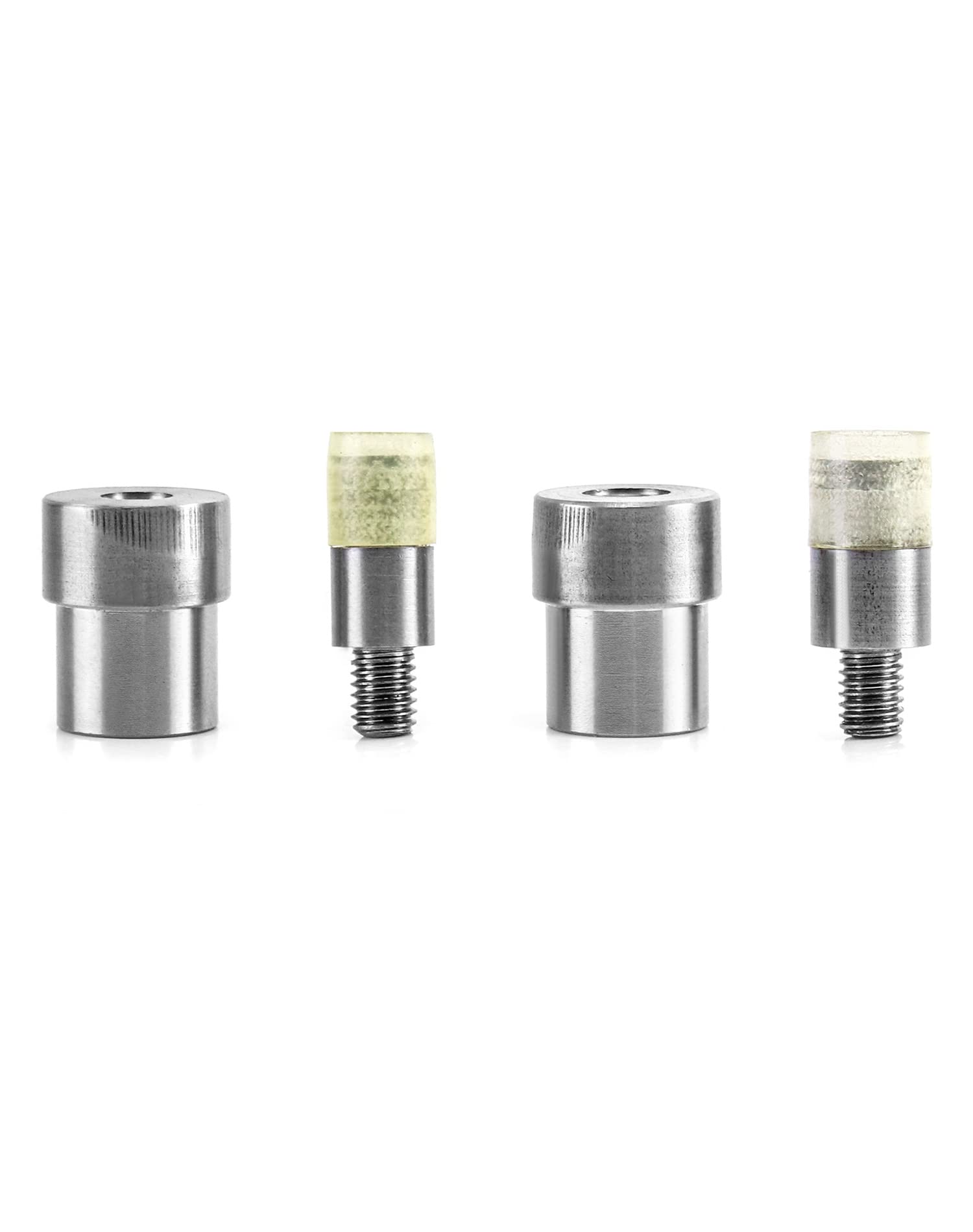 QWORK Handmade Manual Press Machine, 8mm + 10mm Diameter Mini Manual Machine Dies Stud Rivet Setter Punch Puncher Dies