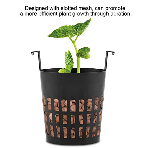 ViaGasaFamido Pack of 10 Plant Baskets Set, Heavy Duty Round Hanging Garden Planting Mesh Net Pot with Hooks for Orchids, Aquaponics, Aquaculture, Hydroponics, Lightweight, Breathable