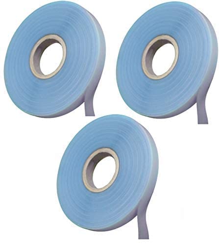 Clear Tie Tape 300 FEET x 1/2" Each Roll/Translucent Stretch Plant Ribbon Garden Vinyl - 3 Pack