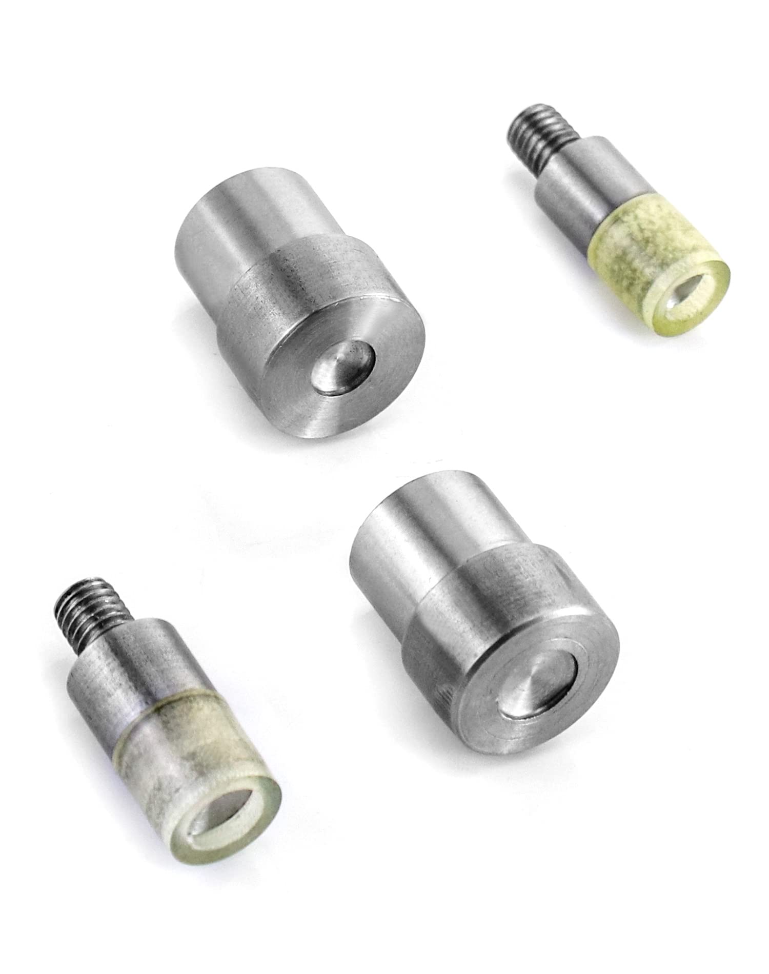 QWORK Handmade Manual Press Machine, 8mm + 10mm Diameter Mini Manual Machine Dies Stud Rivet Setter Punch Puncher Dies