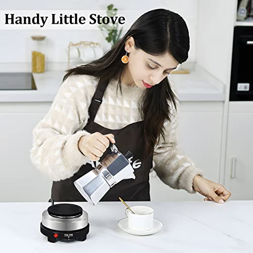 Artilife 500W Small Electric Hot Plate, Multi-Function Portable Stove Kitchen Cooktop Electric Heater for Home 110V
