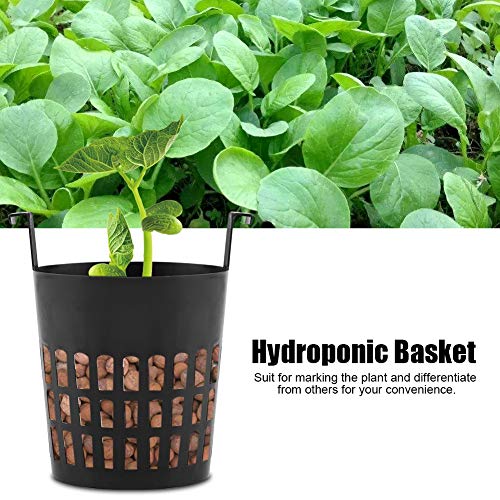 ViaGasaFamido Pack of 10 Plant Baskets Set, Heavy Duty Round Hanging Garden Planting Mesh Net Pot with Hooks for Orchids, Aquaponics, Aquaculture, Hydroponics, Lightweight, Breathable