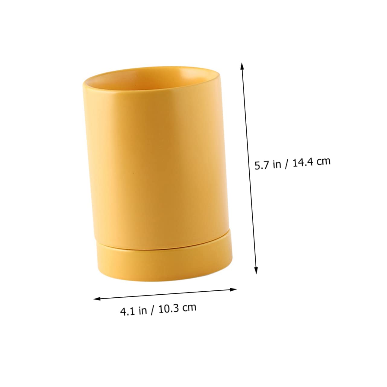 Cabilock 1 Set Kitchen Ceramic Utensil Holder Countertop Kitchen Utensil Crocks Holder Caddy for Cooking Tool Utensils Flatware Organizer Yellow