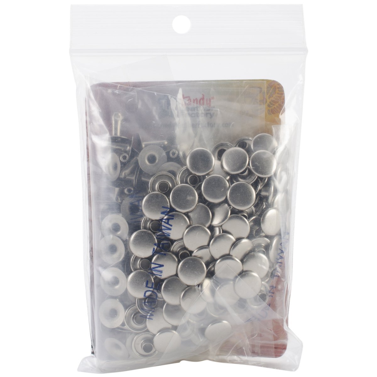 Tandy Leather Double Cap Rivets Medium Nickel Plate 100/pk 1373-12