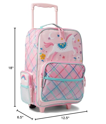 Stephen Joseph Kids' Classic Rolling Luggage, Pink Unicorn, One Size