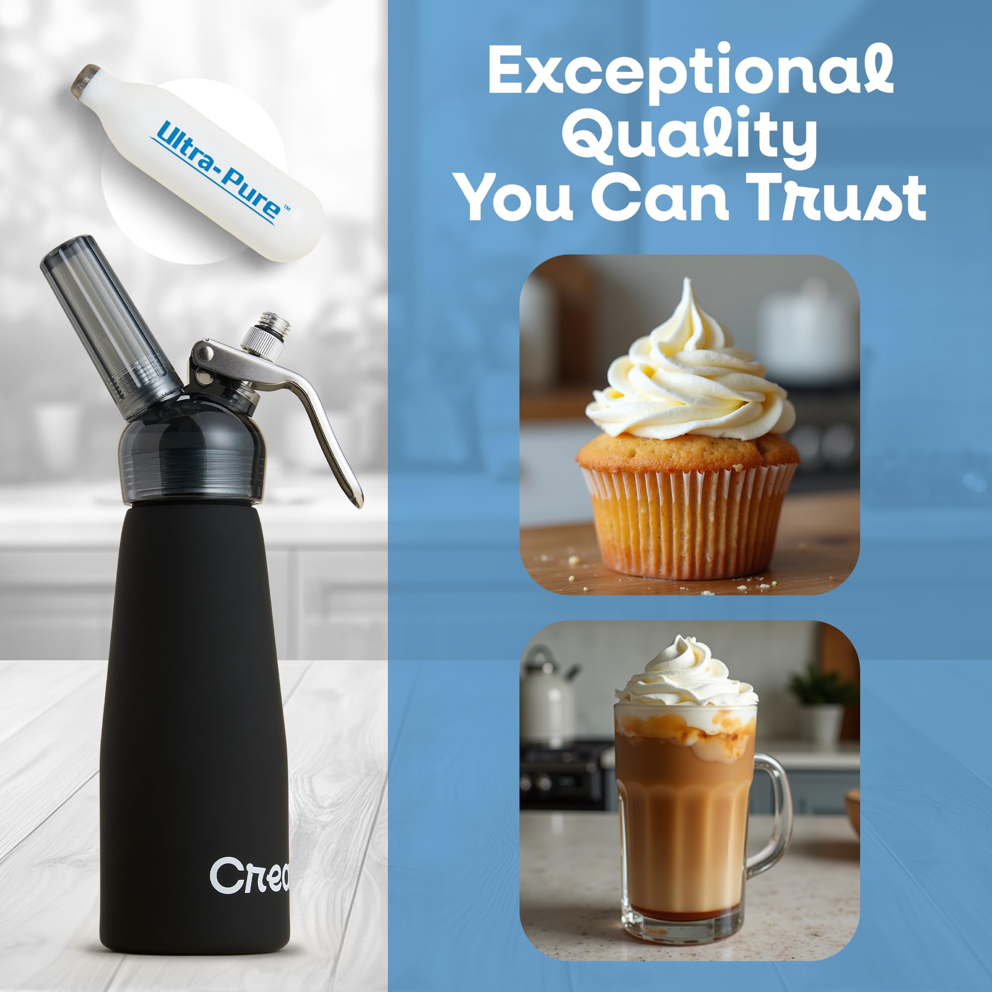 Creamright Ultra-Purewhip 100-Pack N2O Whipped Cream Chargers