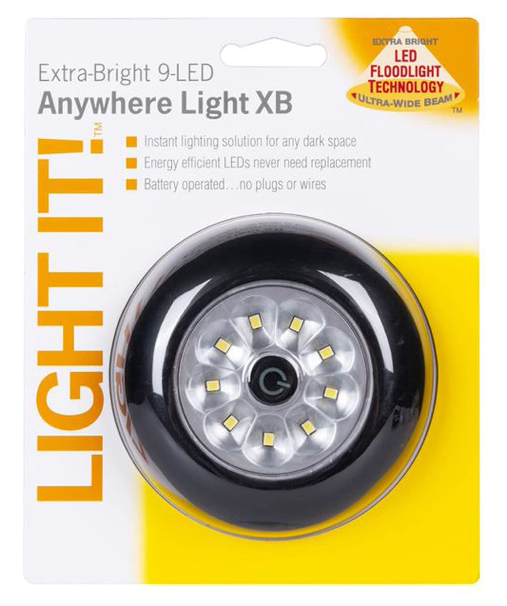 LIGHT IT! by Fulcrum, 30015-303 9-LED Anywhere Light XB, Black, Single Pack