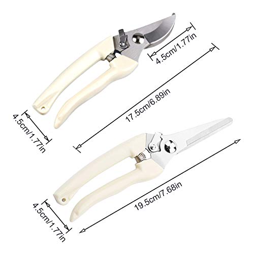 2PC Stainless Steel Pruning and Cutting Multifunctional Horticultural Scissors Orchard Flower Branch Picking Tree Pruning and Garden Branch Cutting Tool