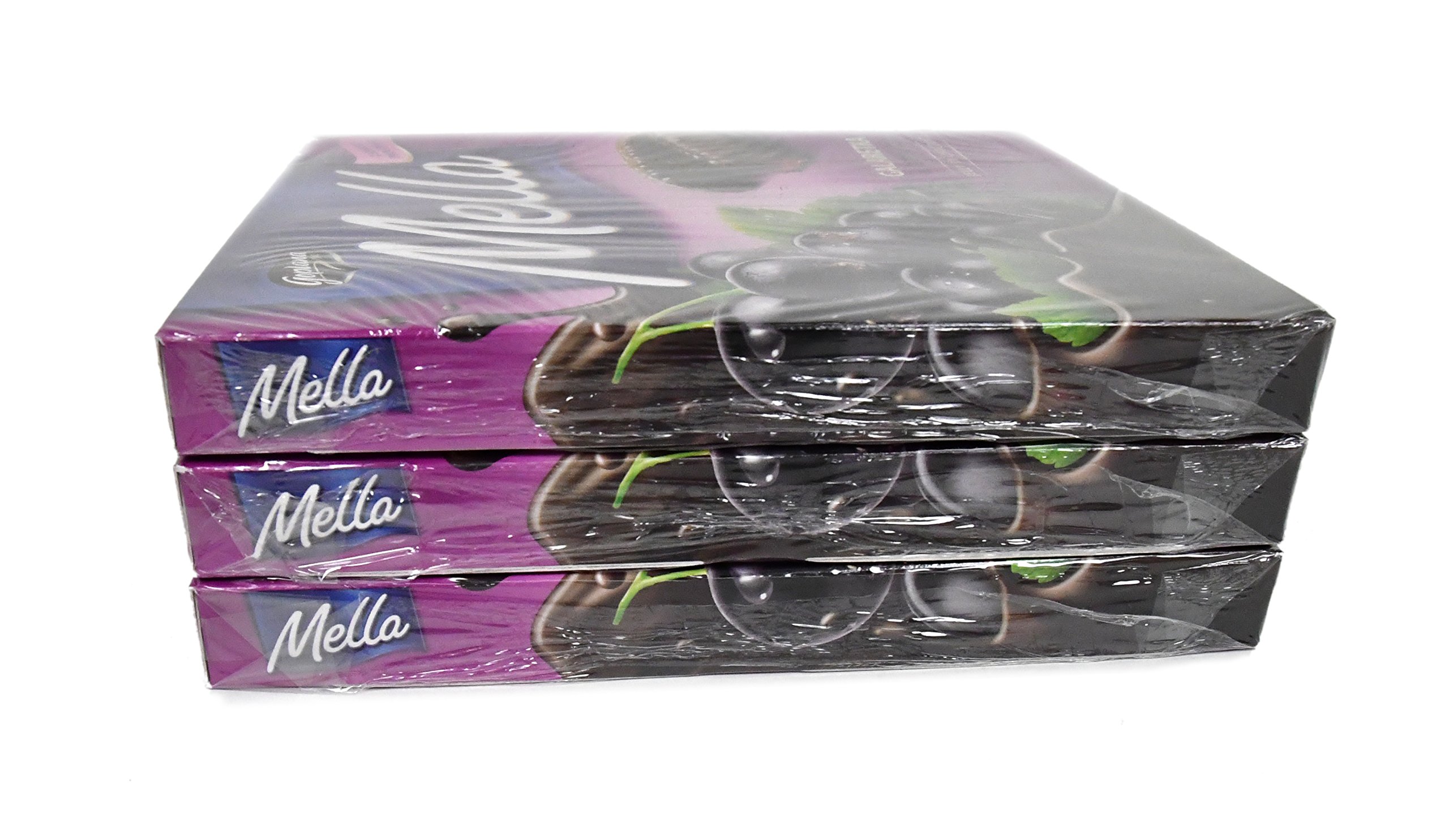 Goplana | Mella | Blackcurrant Flavored | Jelly in Chocolate | 6.7 oz | Pack of 3