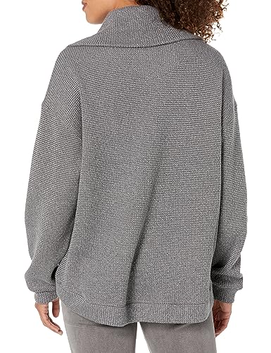 Sweaty Betty Women's Restful Boucle Textured Half Zip Pullover Sweatshirt Light/Pastel Grey