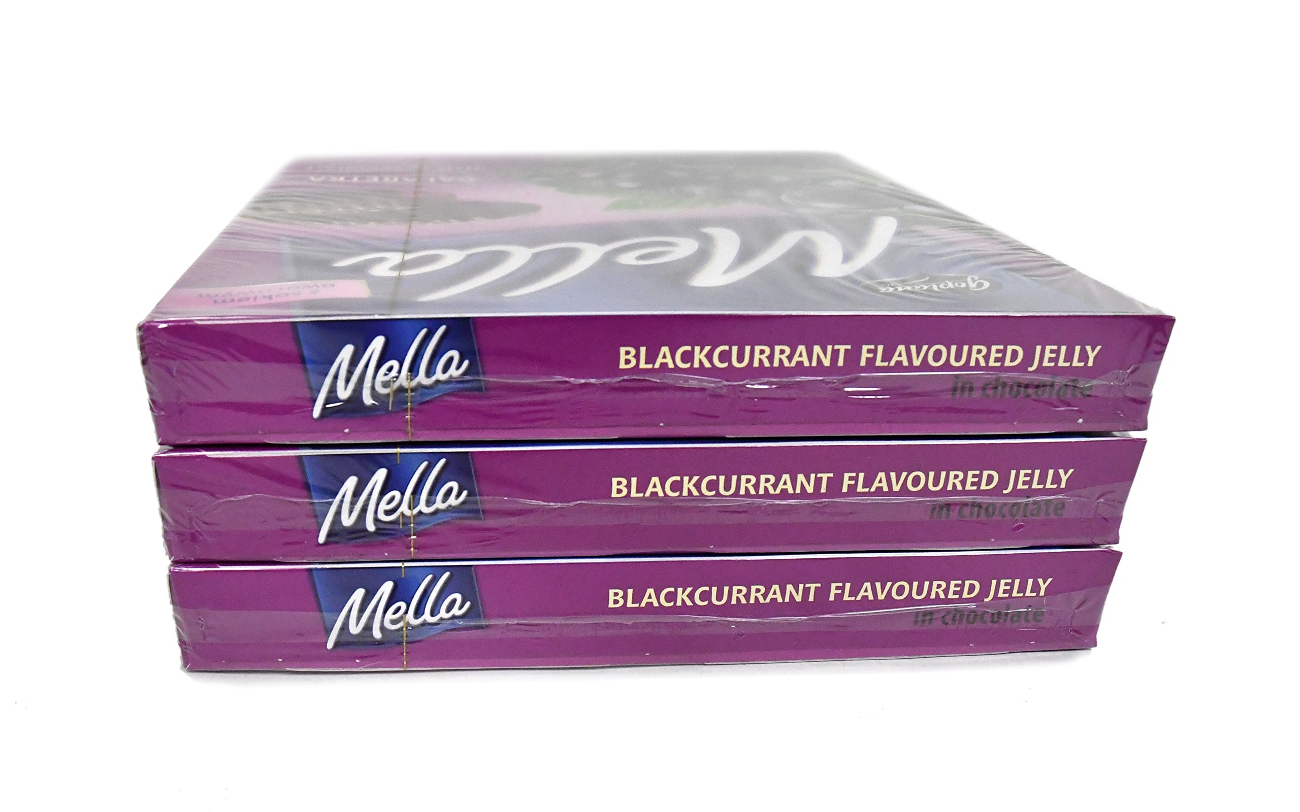 Goplana | Mella | Blackcurrant Flavored | Jelly in Chocolate | 6.7 oz | Pack of 3