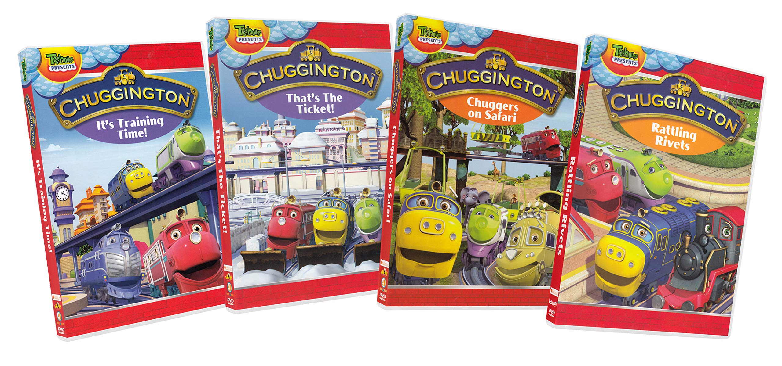 Chuggington Collection Volume 2 (It's Training Time! / That's the Ticket! / Chuggers on Safari / Rattling Rivets) (4 Pack)