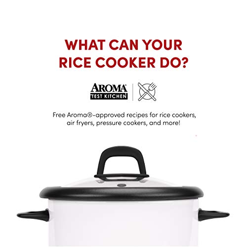 Aroma Housewares 6-Cup (Cooked) (3-Cup UNCOOKED) Pot-Style Rice Cooker (ARC-743G) , White