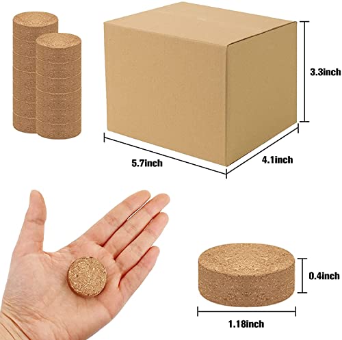 ZeeDix 50pcs(30mm) Compressed Coco Coir Fiber Potting Soil- Coir Medium, Coconut Soil for Indoors or Outdoors, Bonsai, Herbs, Plants, Flowers and Vegetables