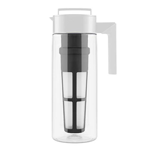Takeya Patented Deluxe Cold Brew Coffee Maker, Two Quart, White
