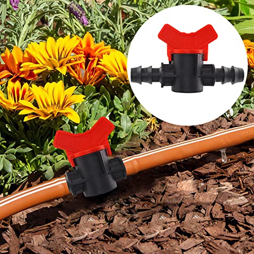 Moicstiy 6Pcs 1/2 Inch Drip Irrigation Switch Valve 16mm Ball Valve Shut-Off Switch Tubing Coupling Valve with Hose Barb for Agricultura Garden