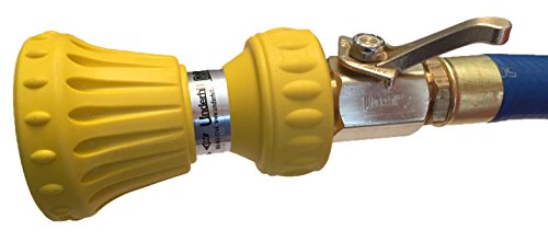 Underhill Garden Water Hose Nozzle, Sprayer, 37 GPM 80 PSI, 3/4-Inch Thread Inlet, Jet, Soak, Fan, Attachment, Heavy-Duty Metal and Rubber, Adjustable, Magnum, NG450