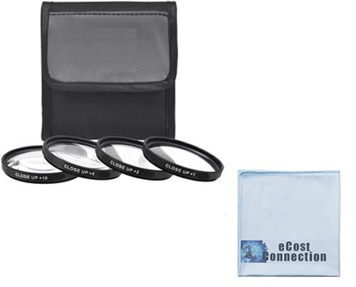 62mm Pro Series 4pc HD Macro Close Up Filter Set +1 +2 +4 +10 for Tamron AF18-270mm f/3.5-6.3 Di II VC PZD AF Lens, Tamron 18-200mm f/3.5-6.3 XR Di-II Macro Lens, Tamron SP 70-300mm f/4-5.6 Di VC USD