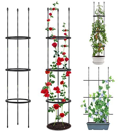 2 Pack Garden Trellis Plant Trellis Flower Trellis Tomato Cages for Garden, 48" Multi-fuction Trellis Climbing Plant Trellis for Potted Plants