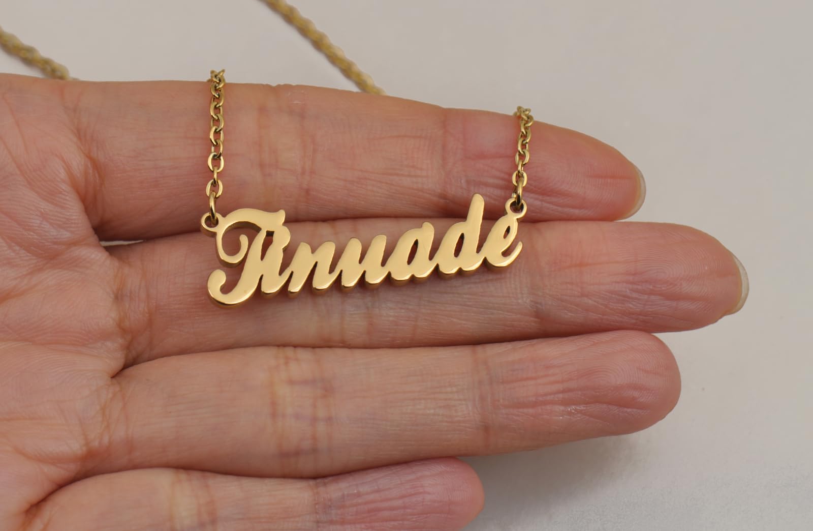 GR859C Kennedy Name Necklaces for Women Dainty Choker Gold Plated Real Stainless Steel Personalized Jewelry