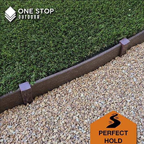 One Stop Outdoor USA Made (50 Pack) Brown Nylon Landscape Edging Anchoring Plastic Ground Stakes, 10-Inch Length Brown Garden Edging Spikes - (Fits Most Brands EasyFlex Dimex Proflex) (50)