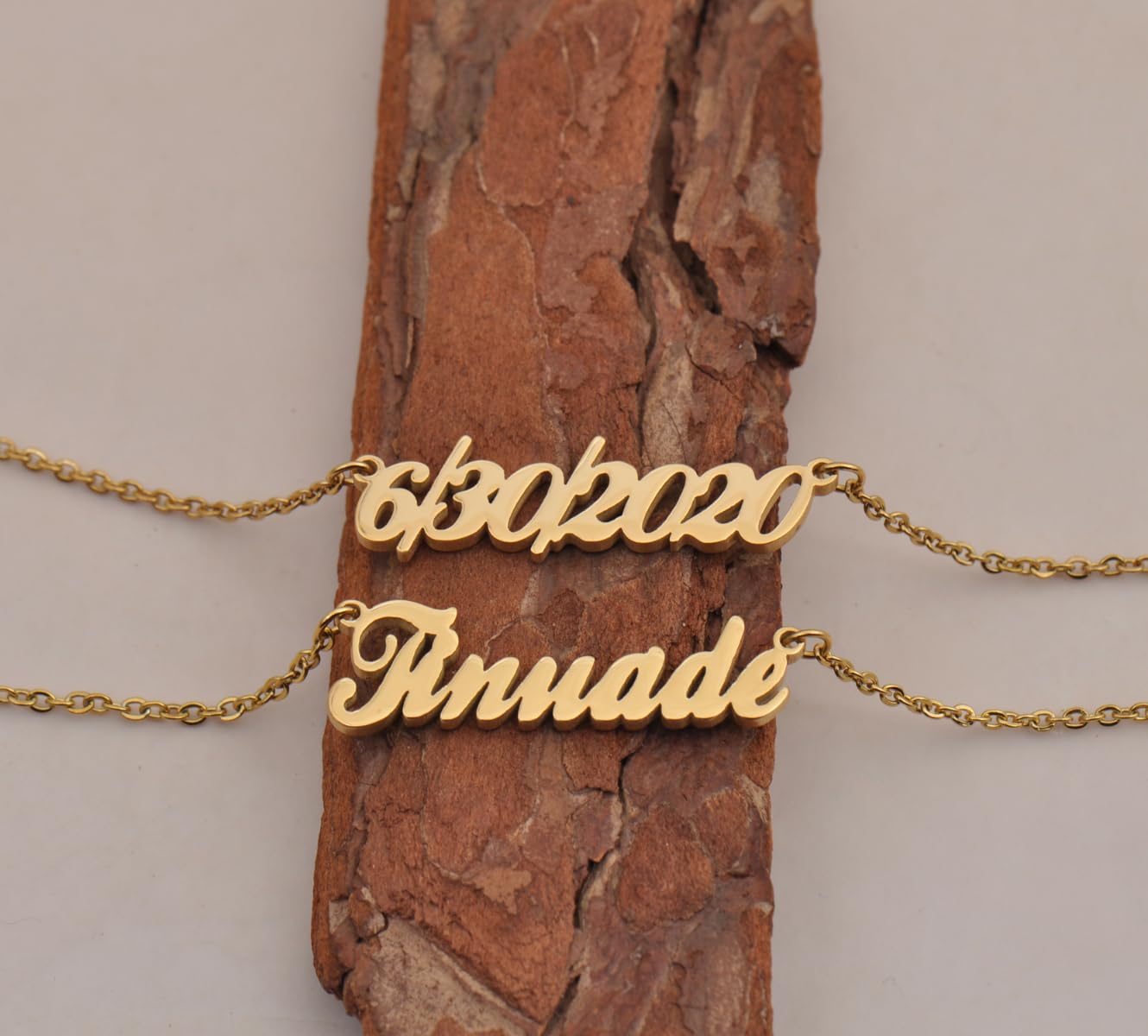 GR859C Kennedy Name Necklaces for Women Dainty Choker Gold Plated Real Stainless Steel Personalized Jewelry