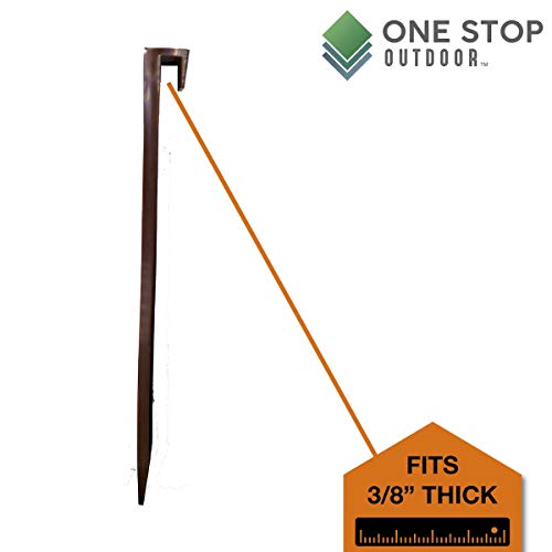 One Stop Outdoor USA Made (50 Pack) Brown Nylon Landscape Edging Anchoring Plastic Ground Stakes, 10-Inch Length Brown Garden Edging Spikes - (Fits Most Brands EasyFlex Dimex Proflex) (50)