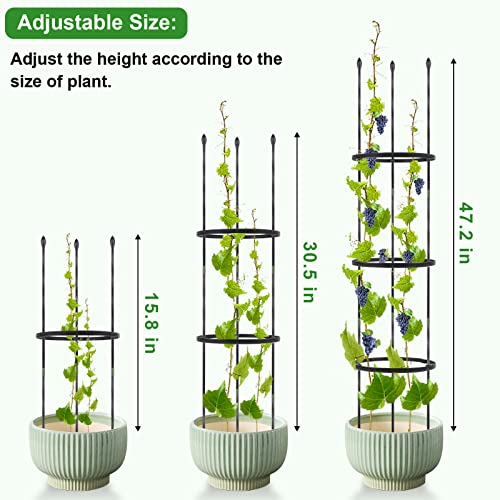2 Pack Garden Trellis Plant Trellis Flower Trellis Tomato Cages for Garden, 48" Multi-fuction Trellis Climbing Plant Trellis for Potted Plants