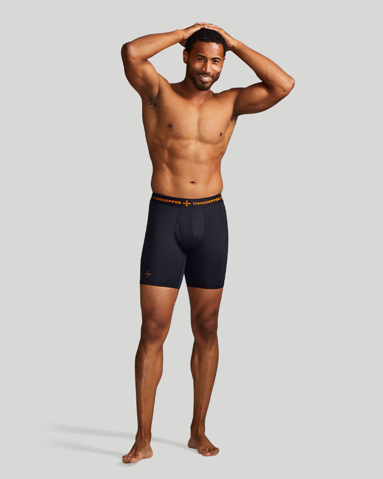 Tommie Copper Men’s Performance Compression Undershorts | Breathable Underwear with Fly I Sweat Wicking 4D Stretch Briefs for Everyday - Black - Medium