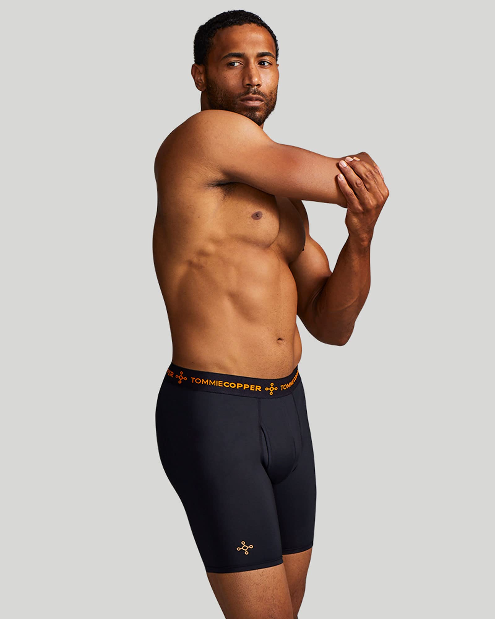 Tommie Copper Men’s Performance Compression Undershorts | Breathable Underwear with Fly I Sweat Wicking 4D Stretch Briefs for Everyday - Black - Medium