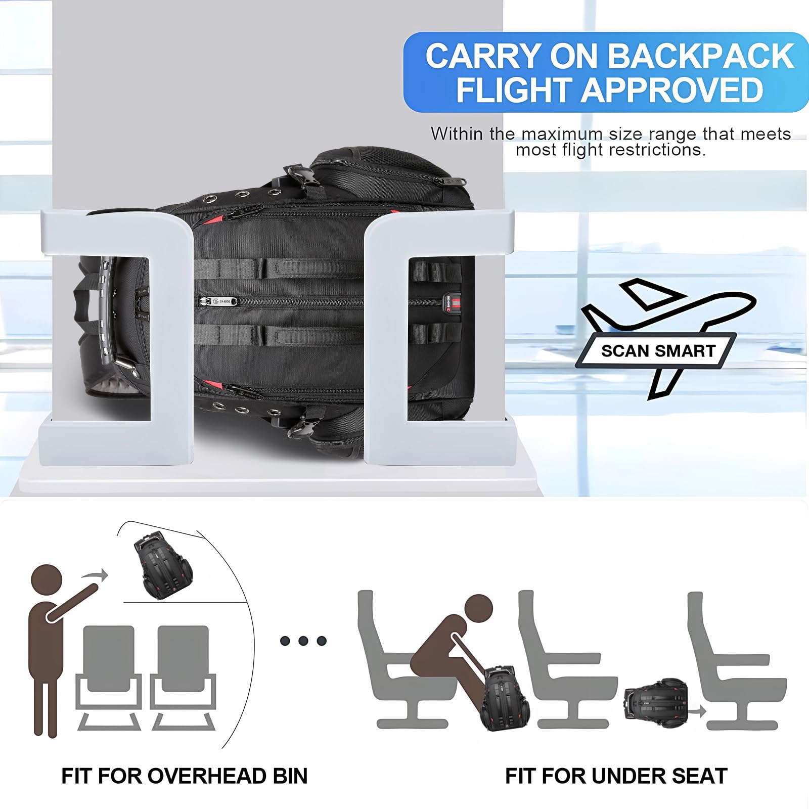 Large Laptop Backpack 17 inch Durable XL Heavy Duty Travel Backpack