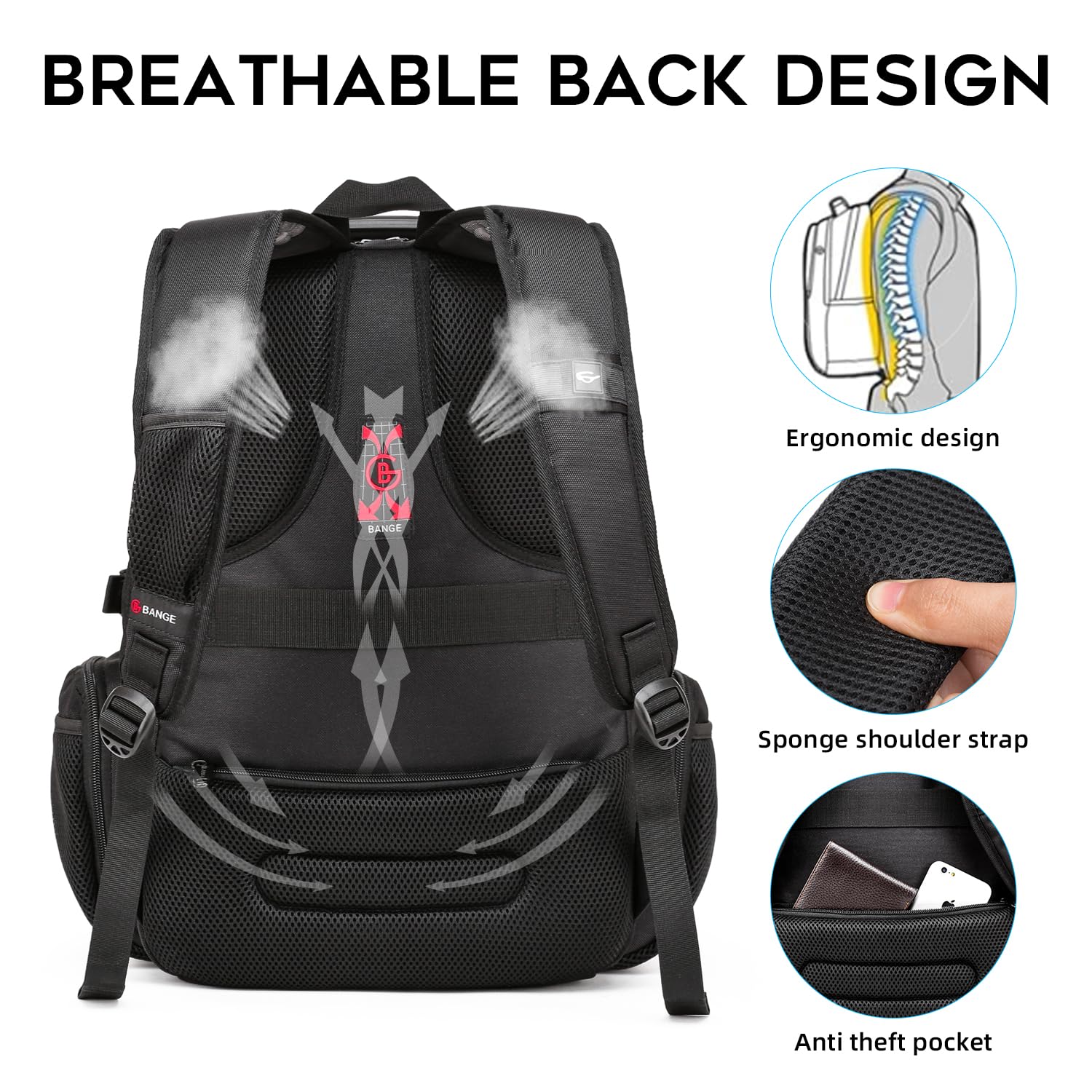 Large Laptop Backpack 17 inch Durable XL Heavy Duty Travel Backpack