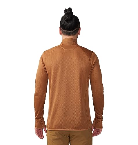 Mountain Hardwear Men's AirMesh 1/2 Zip, Copper Clay, Large