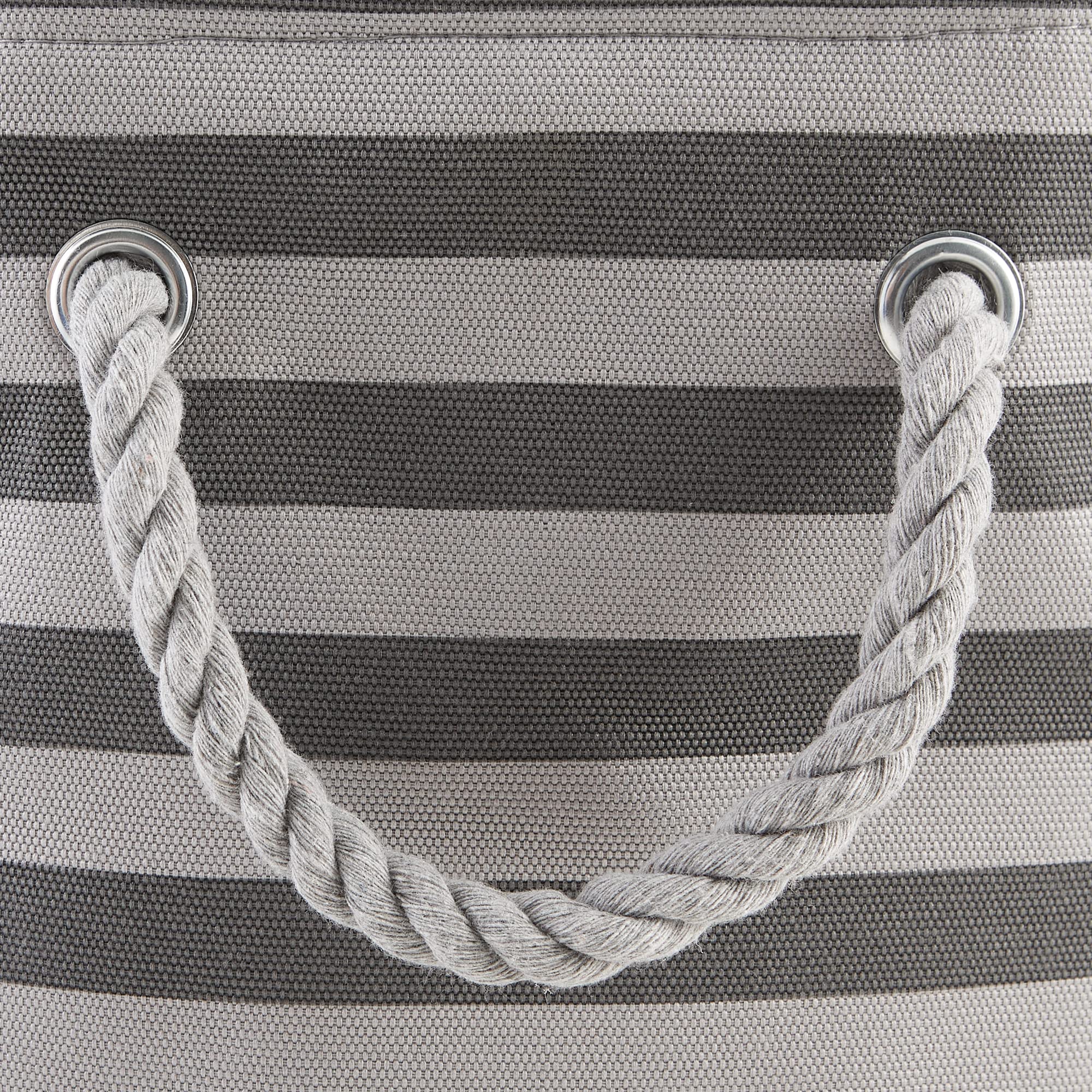 Bone Dry Pet Storage Collection Striped Paw Patch Bin, Small Rectangle, Gray