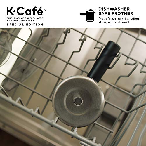 Keurig K-Cafe Special Edition Single Serve K-Cup Pod Coffee, Latte and Cappuccino Maker, Comes with Dishwasher Safe Milk Frother, Shot Capability, Nickel