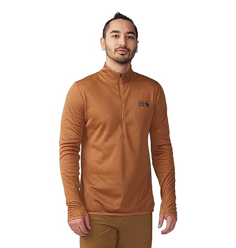 Mountain Hardwear Men's AirMesh 1/2 Zip, Copper Clay, Large