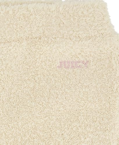 Juicy Couture Girls 2-Piece Boucle Pullover & Pant Set, Everyday Casual Wear, Comfortable & Stylish, Cream
