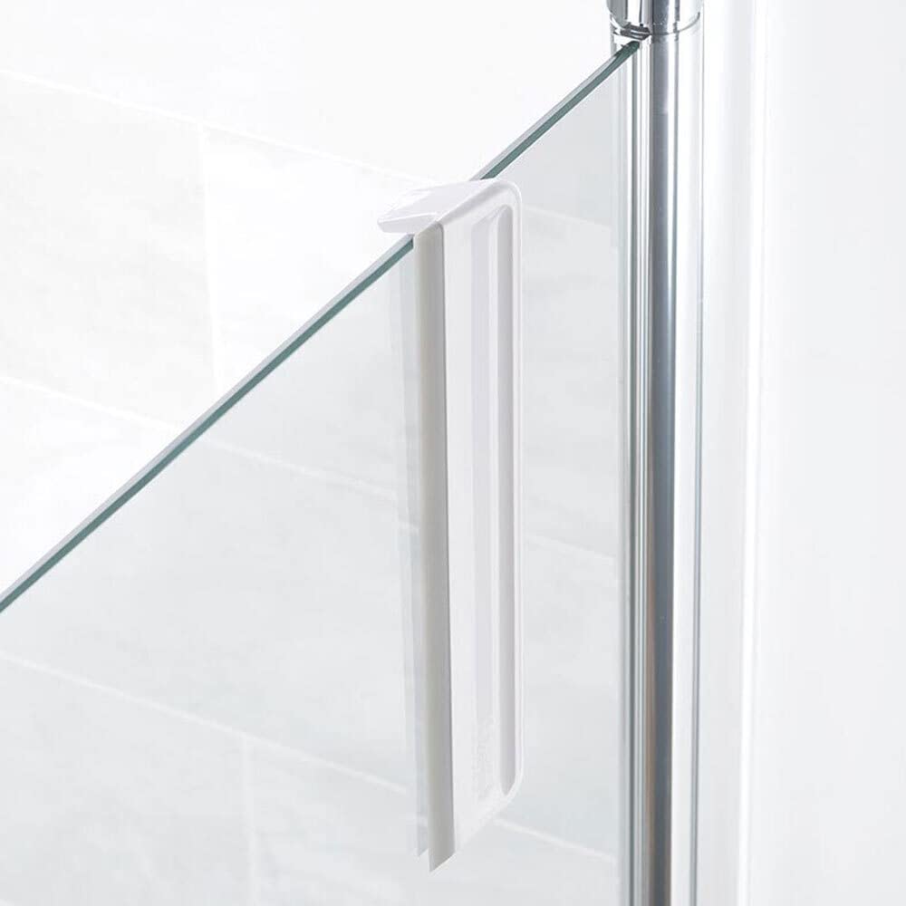 Joseph Joseph EasyStore Compact Shower Squeegee with Integrated Hanger, One-Size, White/Gray
