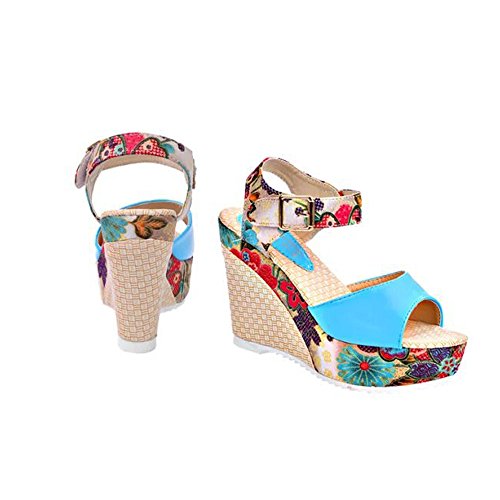 Womens Rivets Bowtie Flip Flops Jelly Thong Sandal Rubber Flat Summer Beach Rain Shoes Blue