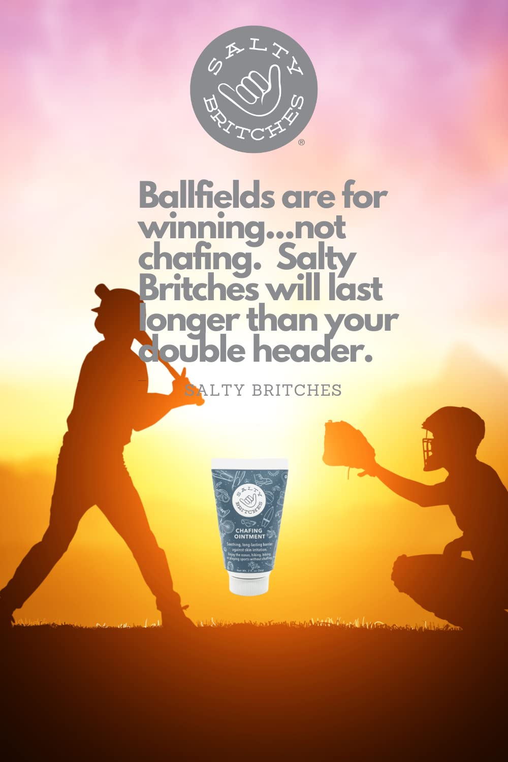 Salty Britches Waterproof Anti Chafing Ointment, Chafing Gel, Half Marathon Essentials, Anti-Chafe, Military Gear Essential, Running Essentials, Gifts for Runners - Rose Scented - 2pk