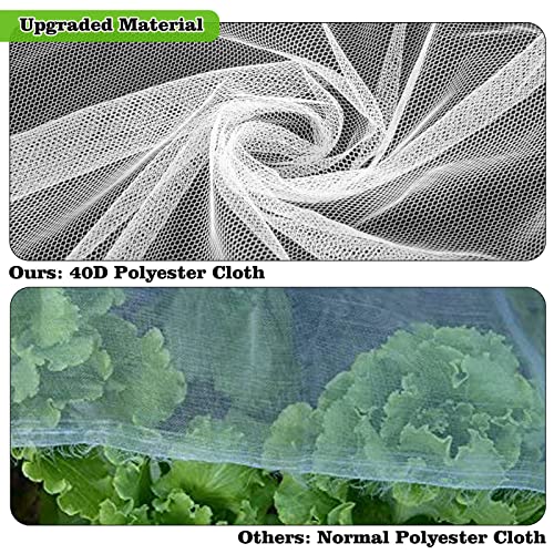 Mosquito Netting 39x10Ft Garden Mesh Netting, Bug Insect Mosquito Fly Bird Net, Animals Barrier Protection Net, White 3x12 m