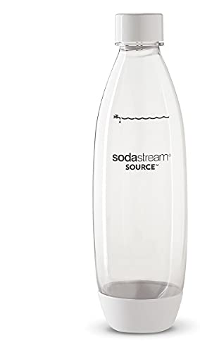 Sodastream 1l Carbonating Bottles - Fit to Source/Genesis deluxe Makers (Twin Pack) (White)