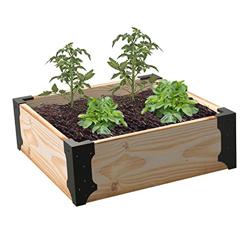 Panacea 89584 Raised Garden Bed Corner Brackets Plant-Container-Accessories, Black