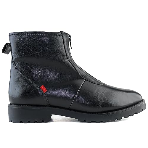 Marc Joseph New York Womens Casual Comfortable Genuine Leather Chelsea Ankle Boots Classic Fashion Front Zip Slip On Ladies Fall Winter Boots Black Napa Soft 8.5
